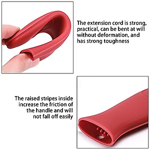 10 PCS Silicone Hot Handle Holder and Pot Holder Cover(with 2 Mini Oven Gloves),Removable Non Slip Hot Resistant Pot Holder Sleeves for Cast Iron Skillets Frying Pans Cookware Handles.