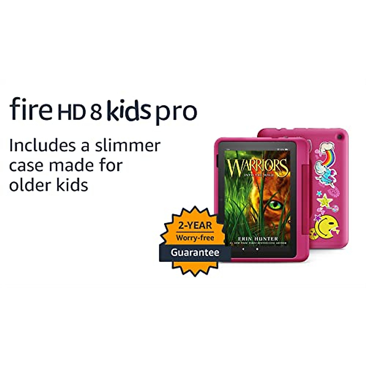 All-new Amazon Fire HD 8 Kids Pro tablet, 8" HD display, ages 6-12, 30% faster processor, 13 hours battery life, Kid-Friendly Case, 32 GB, (2022 release), Rainbow Universe