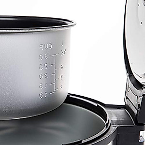 SYBO Commercial Rice Cooker and Warmer, 60 Cups Large Cooked (30 Cup Uncooked) Rice with Hinged Lid, Non-Stick Insert Pot, Stainless Steel Exterior