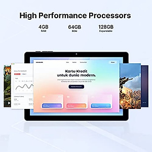 ApoloSign 10 Inch Android Tablet 2023 New Android 12 Tablets Quad-core 4GB RAM 64GB ROM 1280x800 HD IPS Screen 6000mAh Battery 5+8MP Camera Bluetooth(Grey)