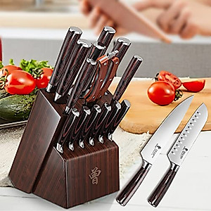 ZENG Butcher Knife Hand Forged Boning Knife for Meat Cutting with Sheath, High Carbon Steel Meat Knife Multipurpose Chef Knives for Camping, Outdoor, Deboning, BBQ (Knife set)