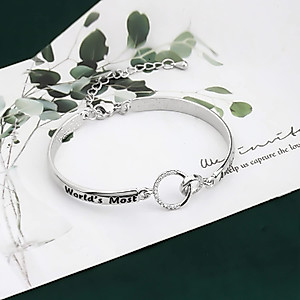 UJIMS Estheticians Appreciation Gifts Funny Esthetician Keychain World’s Most Awesome Esthetician Jewelry for Beautician Makeup Artists (Esthetician Charm Bracelet)