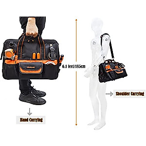 16" Tool Bags, 34-Pockets Tools bag, Heavy Duty tool bag, Open top tool bag, HVAC tool bag, Electrician tool bag, Tool bag organizer, Drill bag, Tool bags for electricians, Tool bags for construction