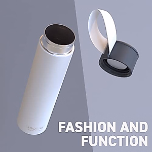 The Asobu Skinny Mini 7.8 oz Fashionable Double Walled Stainless Steel Insulated Pocket Sized Flask (White)