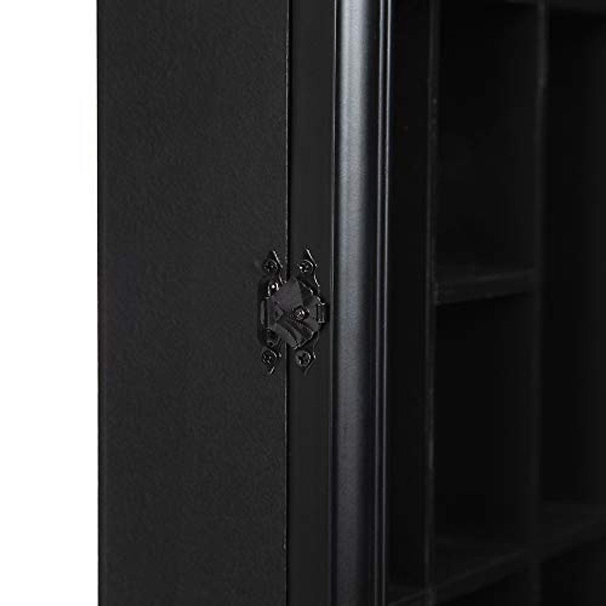 Gallery Solutions 17x26 Display Hinged Front, Black Shot Glass Case OD 17", 17" x 26"