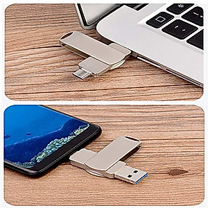USB C Flash Drive, USB Type C Thumb Memory Stick 64 GB 2 in 1 USB 3.0 + Type C OTG, Dual Flash Drive