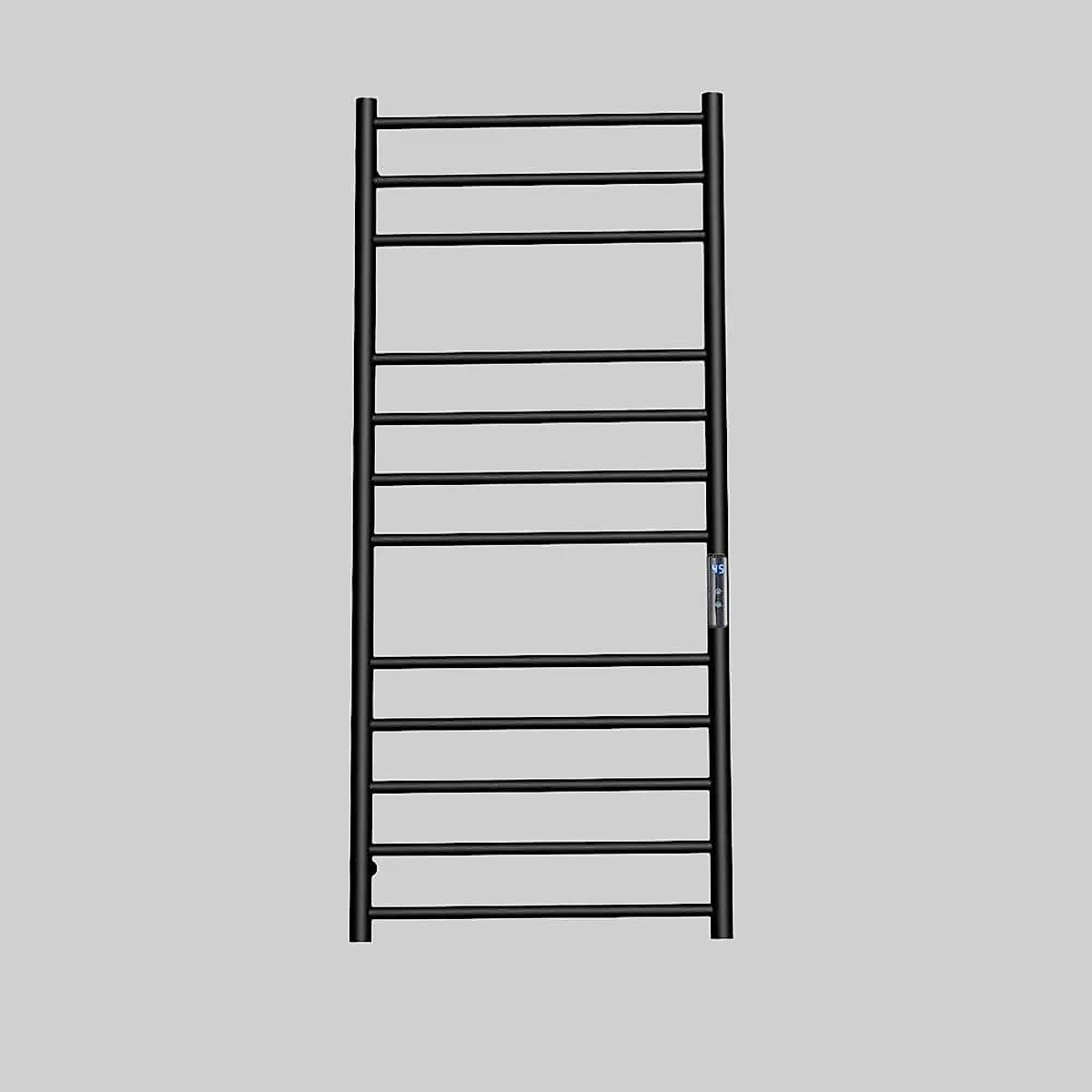 FUREX Towel Warmer 12 Bar Electric Heated Towel Rack Wall Mount Plug-in/Curved 304 Stainless Steel Bath Towel Heater Mirror Polish - Timer