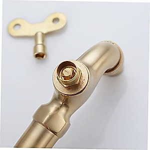DOITOOL Wall Mount Bathtub Faucet Bathtub Faucet Stainless Steel Faucet Washing Machine Faucet Copper Water Tap Wash Machine Tap Kitchen Water Tap Fall Shut Off Valve Water Dispenser