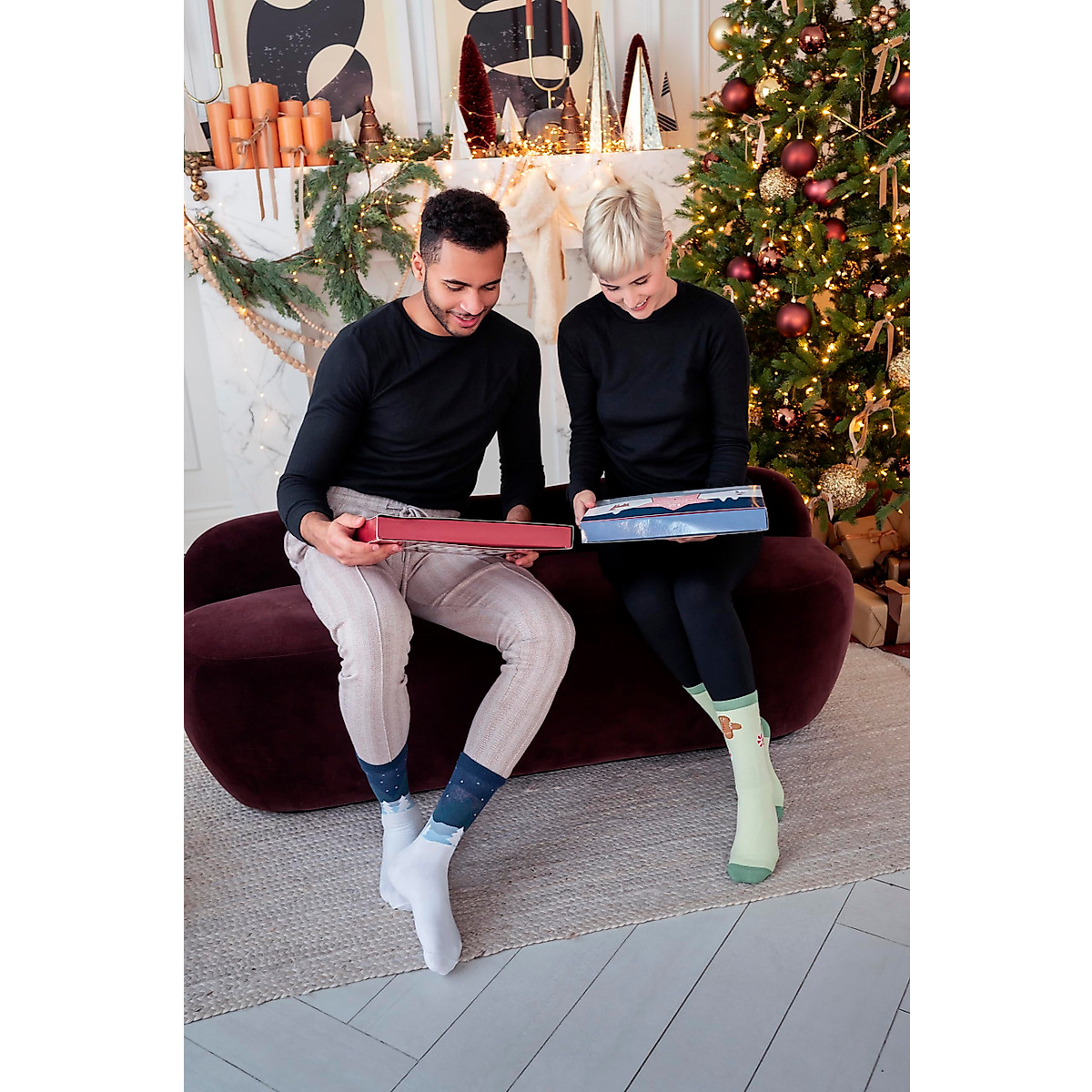 Gertex Men's 12 Days of Socks Holiday Christmas Advent Calendar Gift Box