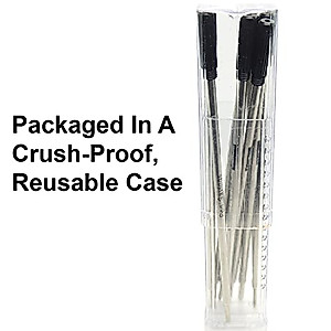 10 Pack, Pen Savings Ballpoint Pen Refills Compatible with Cross Ballpoint Pens, Medium, Bulk Packed (Black)