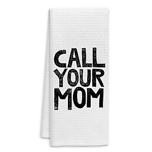 Voatok Minimalist Call Your Mom Bath Towel,Graduation Gifts Decorative Towel,College Dorm Room Towel Decor,Freshman Gifts