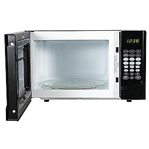 Emerson MW9255B Countertop Microwave Oven, 6 Pre-Programmed Settings, Removable Glass Turntable and Child Safety Lock, 0.9 Cu ft, 900W, Black