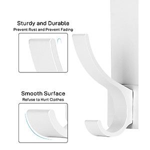 Optish Over The Door Hooks, Door Hanger Hooks, Over The Door Towel Racks for Bathroom with 12 Coat Hooks for Hanging Clothes Coats Towels, Fits 1-3/4" Thick Door