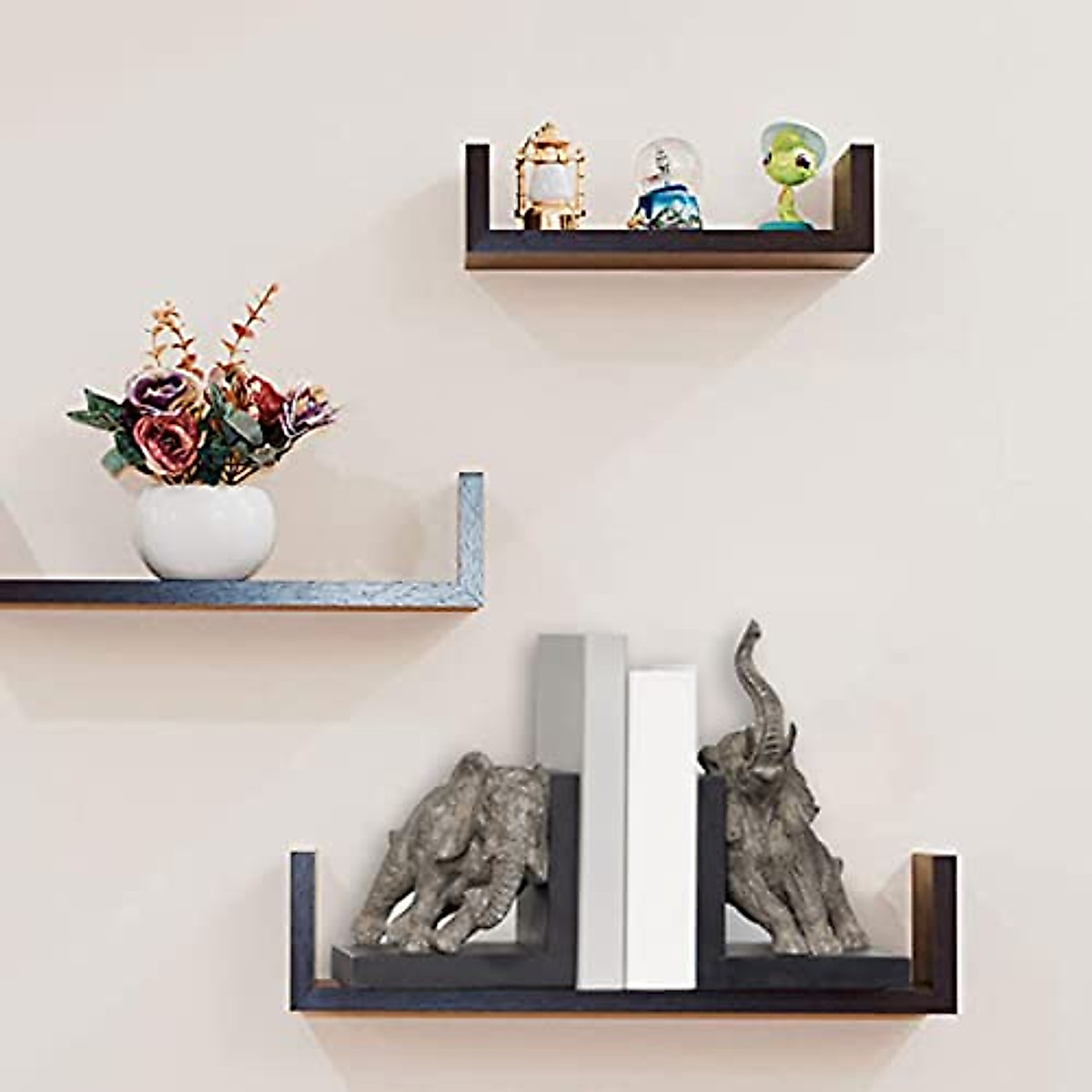 Decorative-Bookends Elephant Book-Ends Heavy Duty - Book Stoppers for Home Office School 5.34 LBS 11.8 * 7.9 * 9.8 Inch Newman House Studio