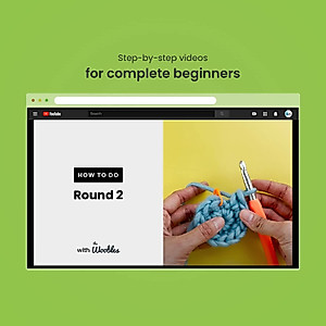 The Woobles Beginners Crochet Kit with Easy Peasy Yarn as seen on Shark Tank - with Step-by-Step Video Tutorials - Felix The Fox
