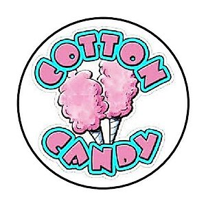 without brand Set of 48 Envelope Seals Labels Pink Cotton Candy 1.2" Round Sticker