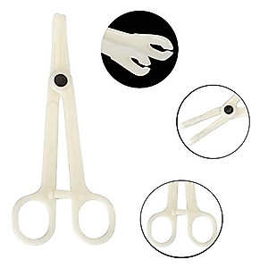 Disposable Piercing Clamps Set,10pcs Disposable Slotted Navel Forceps Clamp Triangle Open Plier Ear Nose Piercing Tools
