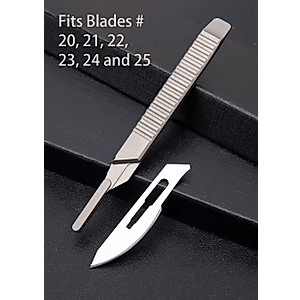 ainhue A5 Pocket Scalpel Utility Knife, 10pcs #24 Blades, 5 inch TC4 Titanium Pry Bar, EDC Multi-Tool Craft Knives for Box Opening, Paper Cutting
