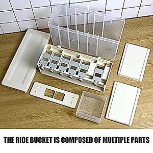 Large Capacity Whole Grains Dispenser Rice Bucket Wall-Mounted Rice Storage Tank Moisture-Proof Dry Food Organizer Bottle Pressed Out Rice