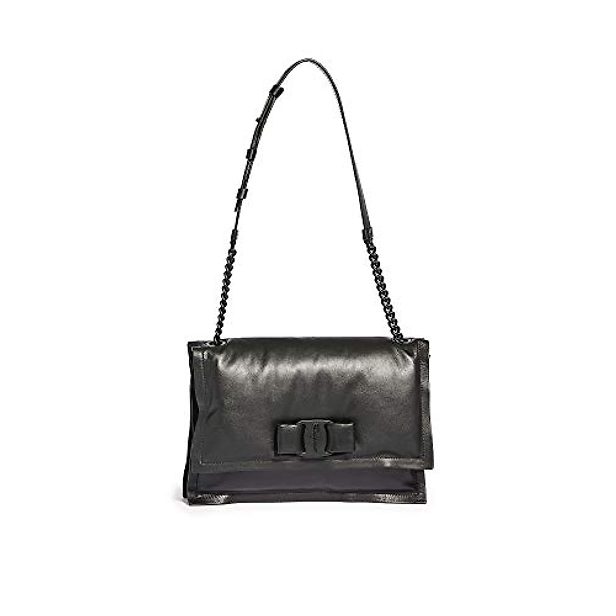 SALVATORE FERRAGAMO Women's Viva Puffy Shoulder Bag, Nero, Black, One Size