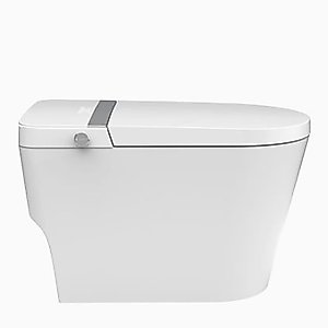 MiroroTankless Smart Toilet with Built-In Bidet, Heated Seat, Warm Water and Dry, with Foot Sensor and Temperature Display, Auto Flush, Auto Open & Close Lid, Wireless Remote Control