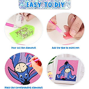 LWZAYS 6 Pieces Diamond Painting Kits for Kids Diamond Art Gem by Number Kits Arts and Crafts for Kids Ages 8-12 Kids' Mosaic Kits DIY Full Drill Painting Kits for Home Wall Decor 6" X 6"