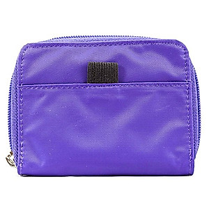 Big Skinny Women's Lynx Zippered Slim Wallet, Holds Up to 30 Cards, Purple