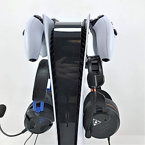 3D Cabin PS5 Controller & Headphone Console Bracket Mount Holder for Play Station 5 Digital Or Disc DualSense (Left & Right Pack) Grey