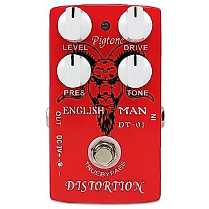 Distortion Pedal Electric Guitar Effects Pedal with True Bypass Red PP-24