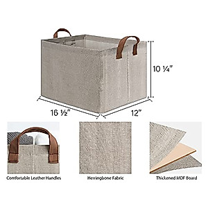 StorageWorks 2-Pack Storage Baskets for Shelves + 65L Storage Box