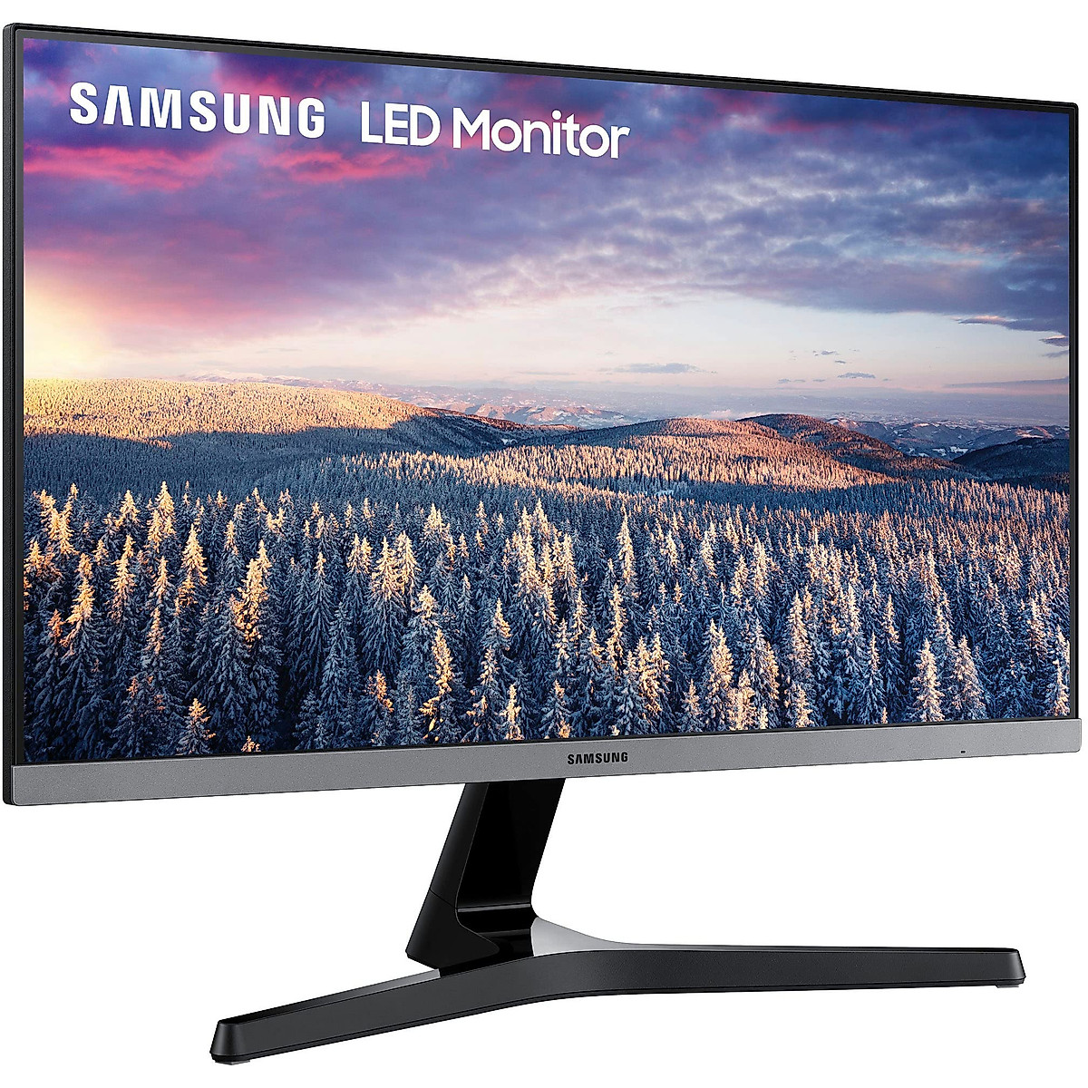 Samsung - 24" LED FHD AMD FreeSync Monitor with Bezel-Less Design (HDMI, D-sub) - Black