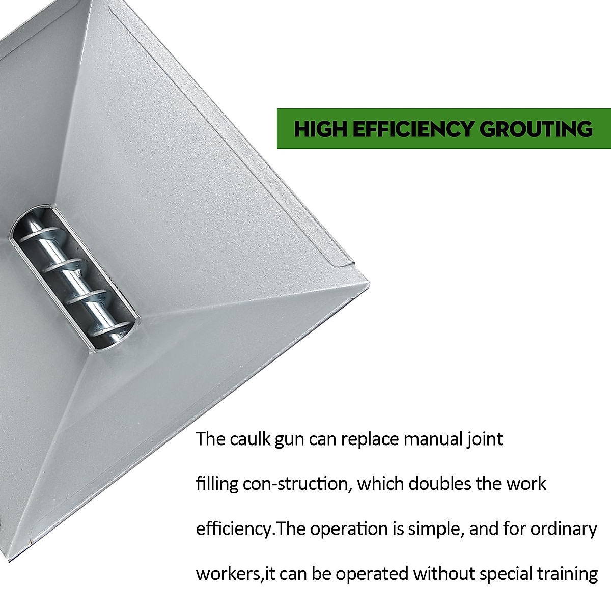 BOXmime Auger Mortar Caulking Gun,All-Metal Portable Pointing Grouting Caulking Sprayer With 5 Nozzles for Walls, Bricks, Floors (Not include Electric Drill)