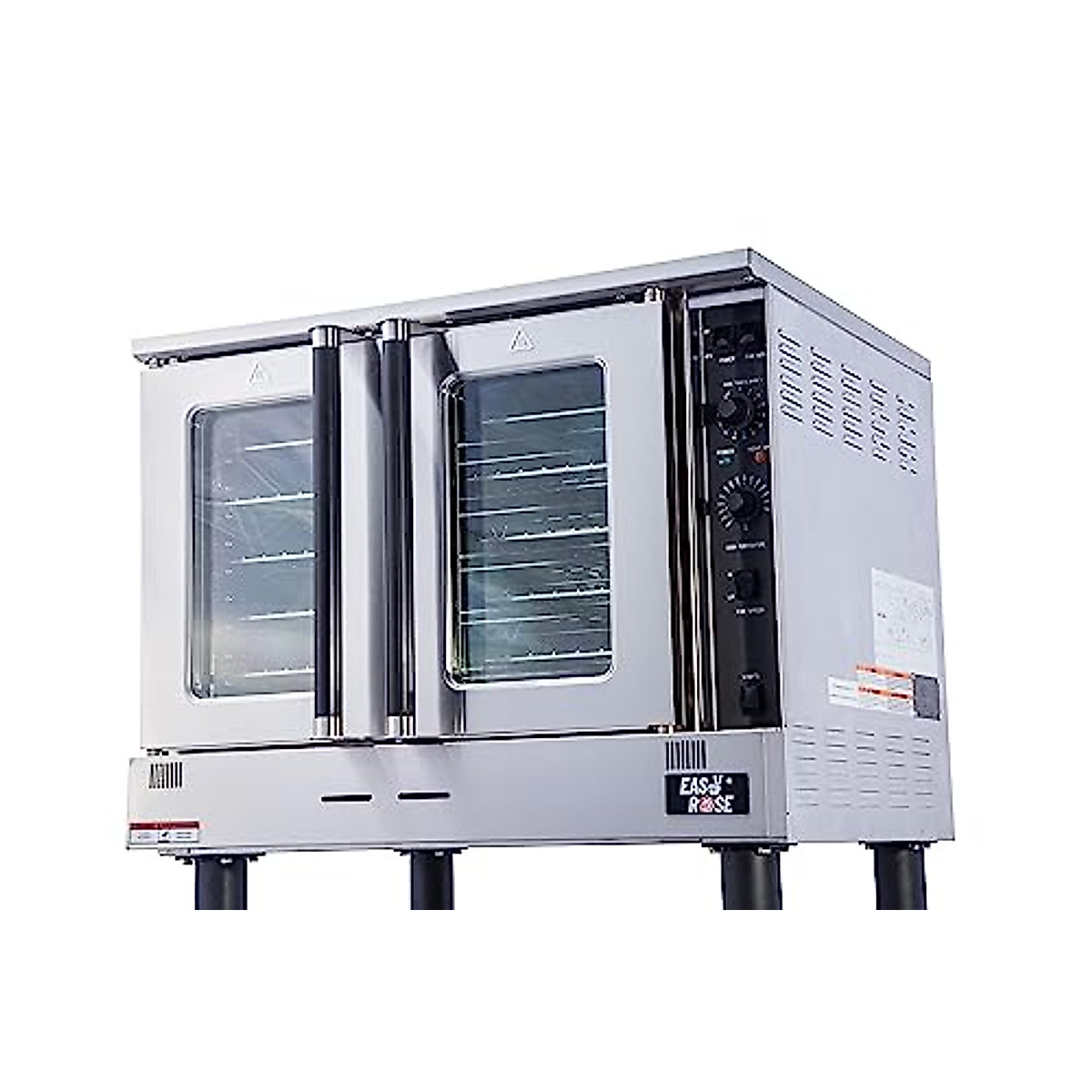 EASYROSE Commercial Convection Oven Single Deck Natural Gas Commercial Ovens for Bakery Kitchen Restaurant, 60,000 BTU