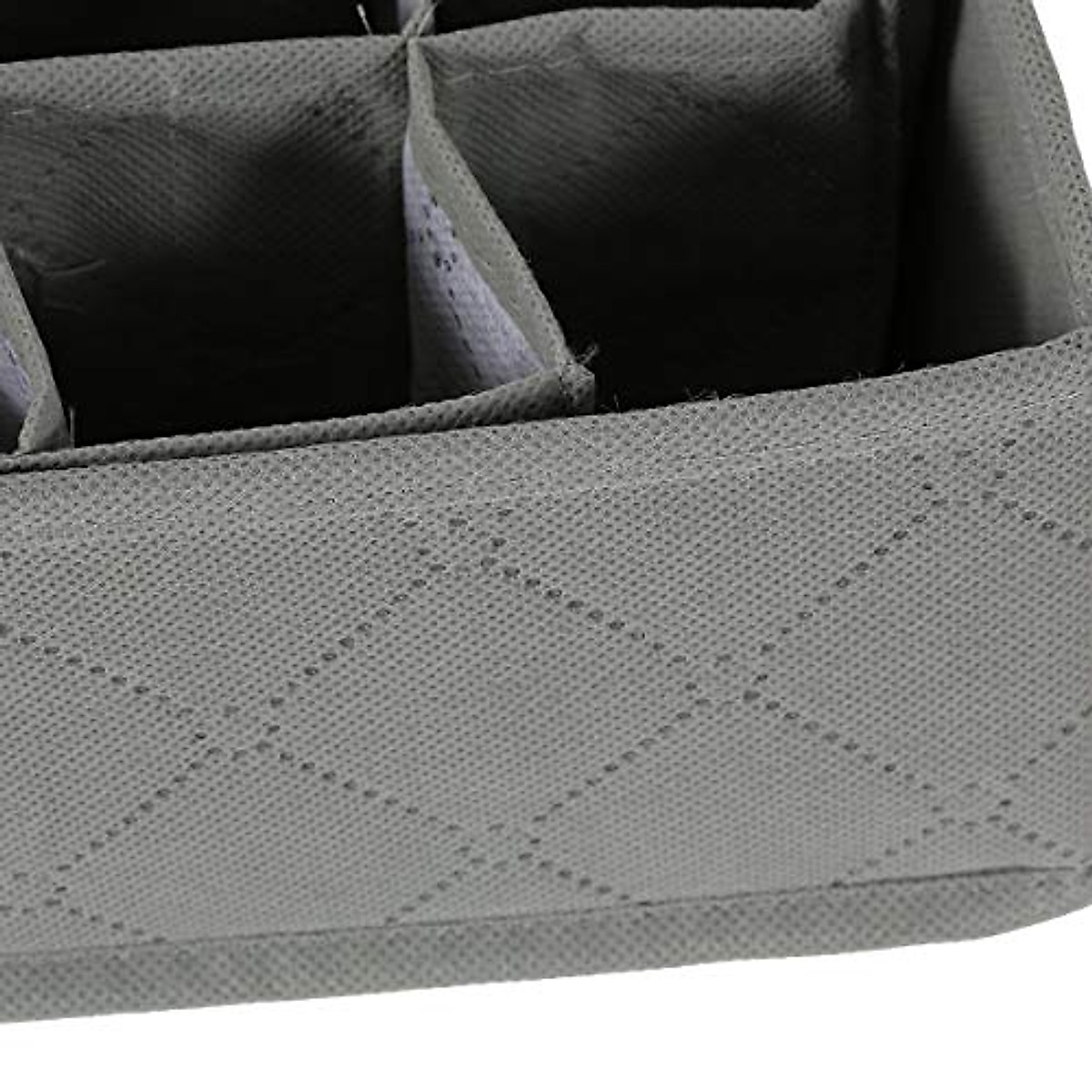 Isabelvictoria 30 Cell Foldable Bamboo Charcoal Underwear Socks Drawer Organizer Storage Box Polypropylene Non-Woven Seperate Box 11L