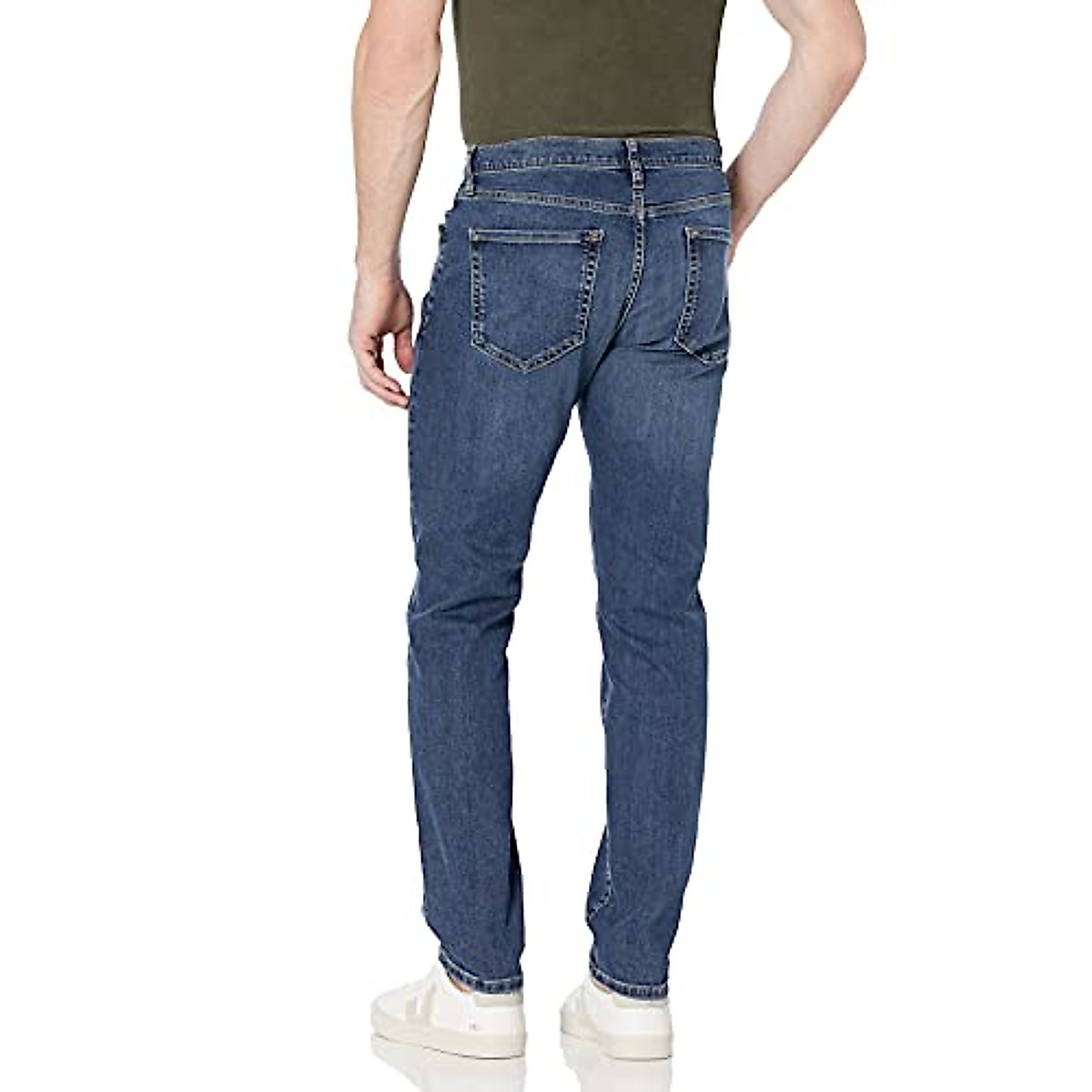 Amazon Essentials Mens Jeans Slim Fit Stretch, Light Wash, 36W x 28L