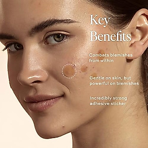 DIME Beauty Power Patch, 48 Count - Hydrocolloid Pimple Patches, Zit Spot Blemish Aid with Salicylic Acid, Vitamin A, and Clove Oil