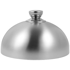 Hemoton Stainless Steel Food Cover Cheese Melting Serving Dome Dish Steak Cover Basting Steaming Cover Serving Dish Lid for Flat Top Griddle Grill Restaurant Home Kitchen (10 inch)
