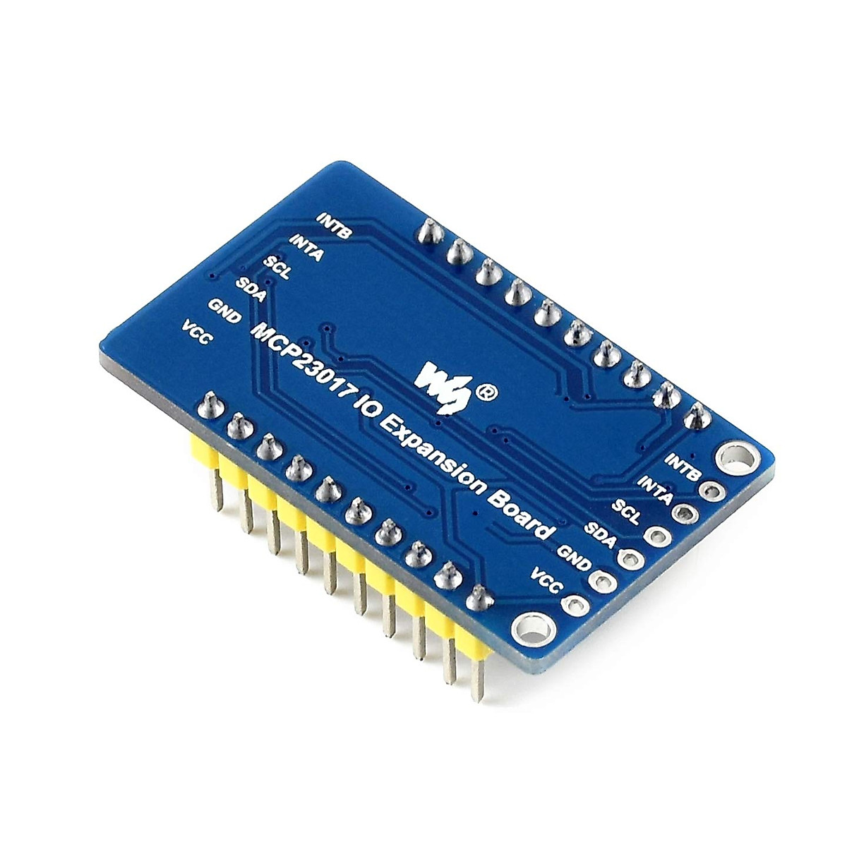 Waveshare MCP23017 IO Expansion Board I2C Interface Expands 16 I/O Pins Stack to 8 pcs Used at The Same Time Allow Multi I2C Modules to be Stacked