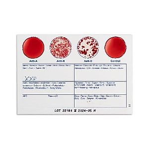 Eldoncard Blood Typing Kit, 2 Test Pack, Know Your Blood Type, Accurate Instant Home Testing, Determine A, O, B, RHS-D Negative & Positive Groups
