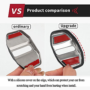 Speechn Car Door Lock Latches Cover Protector Replacement for BMW Car Accessories 1 2 5 6 7Series X1 X3 X5 X6 F15 F20 F45 G01 G02 G20 G30（4Pcs Black