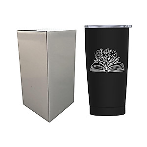 Yipaidel Floral Book 20 OZ Stainless Steel Vacuum Insulated Tumblers Lids Mug, Inspirational Gifts for Sister Best Friends Coworkers, Mothers Day Christmas, Gifts for Mom From Daughter