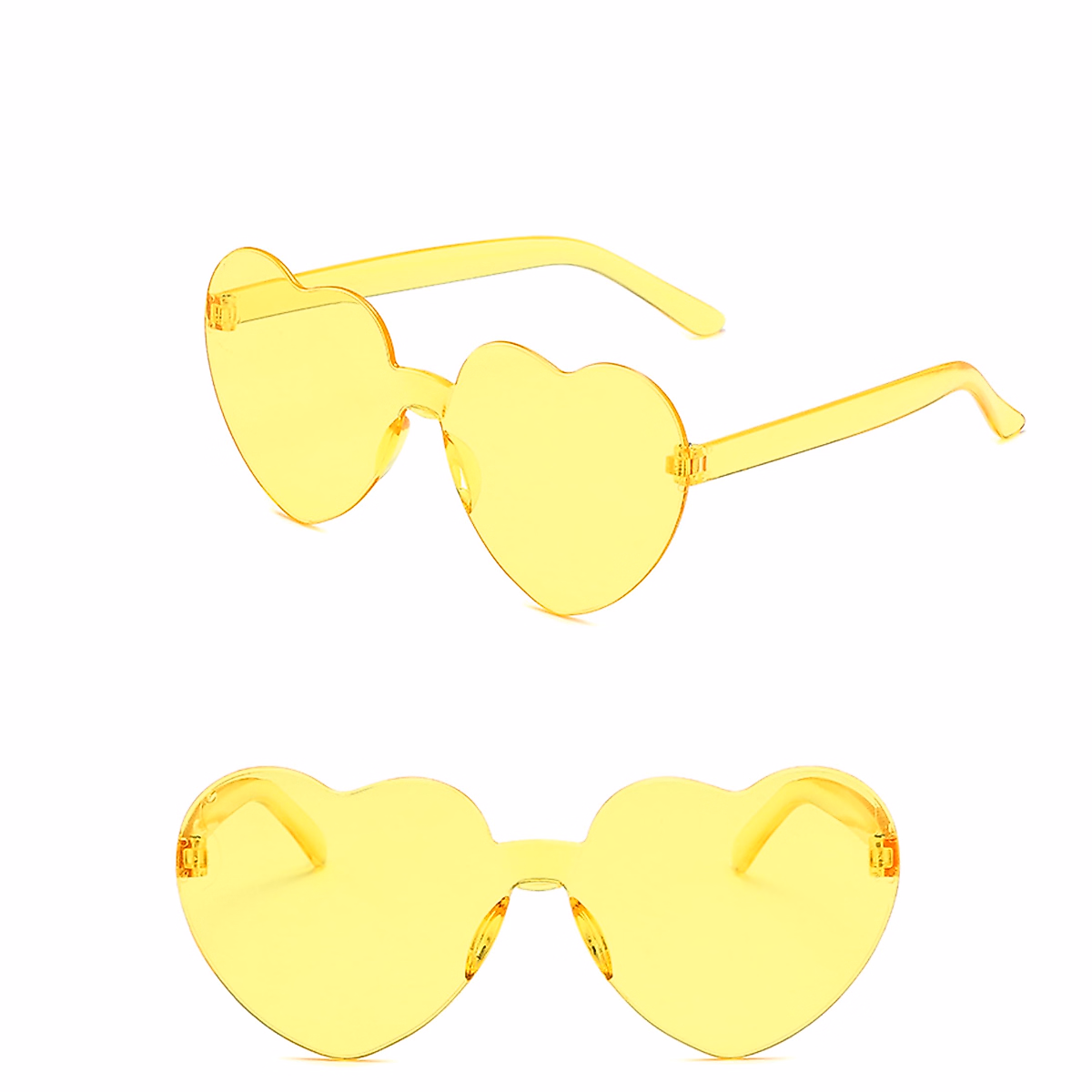 KICOFIT Sunglasses Women Girls Halloween 80s Neon Accessories Party Favor Heart Shape Candy Lover Outfit (12, Multi-color)