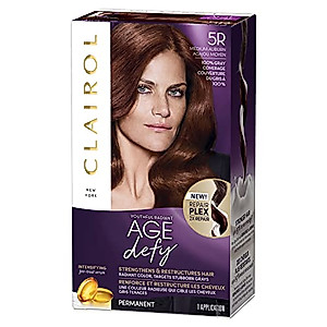 Clairol Age Defy Permanent Hair Dye, 5R Medium Auburn Hair Color, Pack of 3