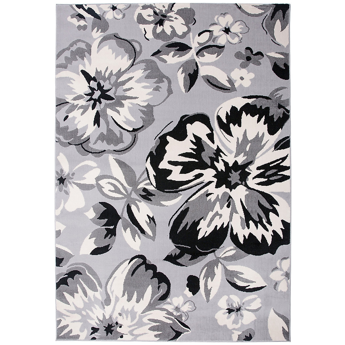 Rugshop Modern Floral Area Rugs 5' X 7' Gray