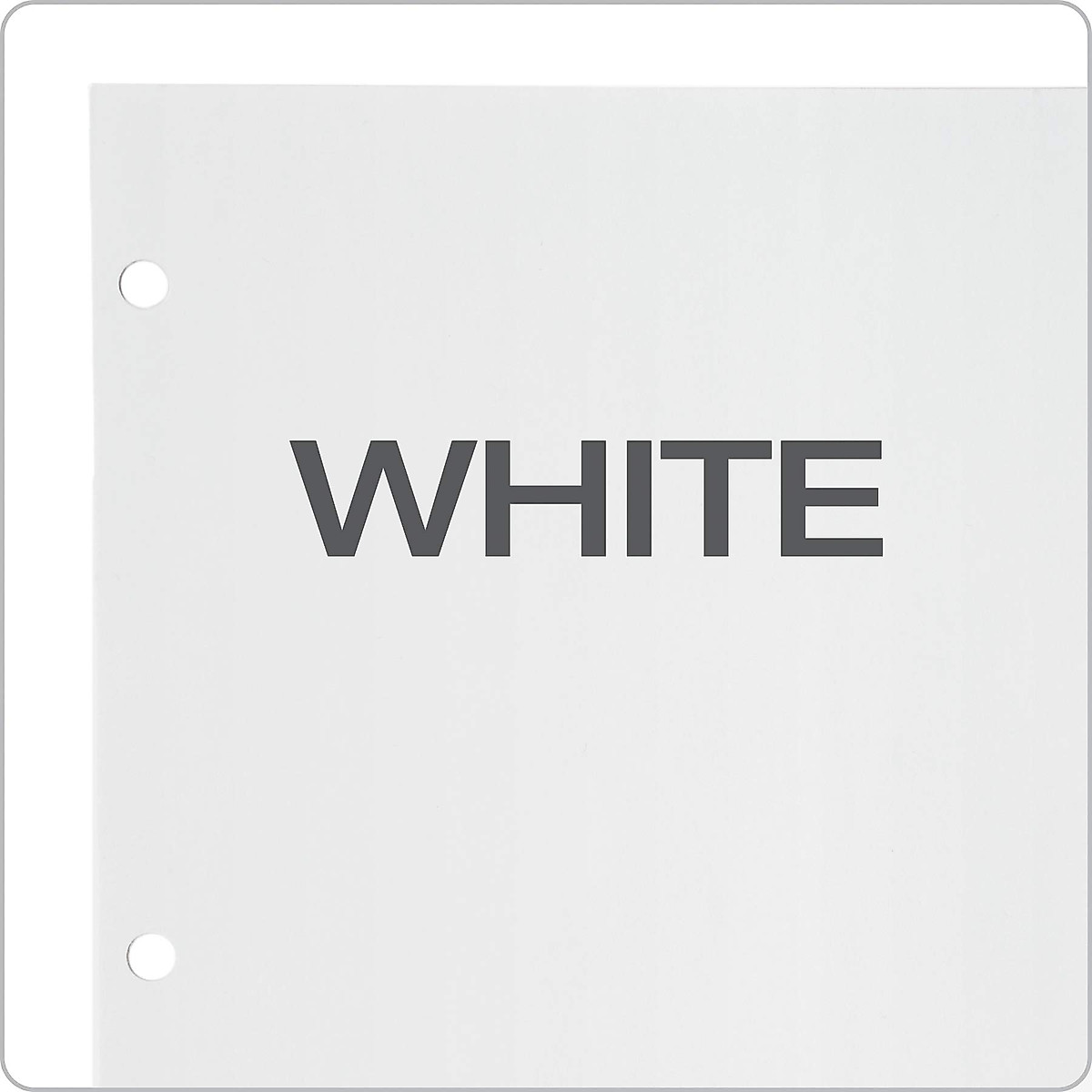 Oxford Blank Write On Binder Dividers, 1/8 Cut Tabs, 3 Hole Punch Dividers in 8 Tab Sets, 80 Dividers, 10 Sets, White (89982)