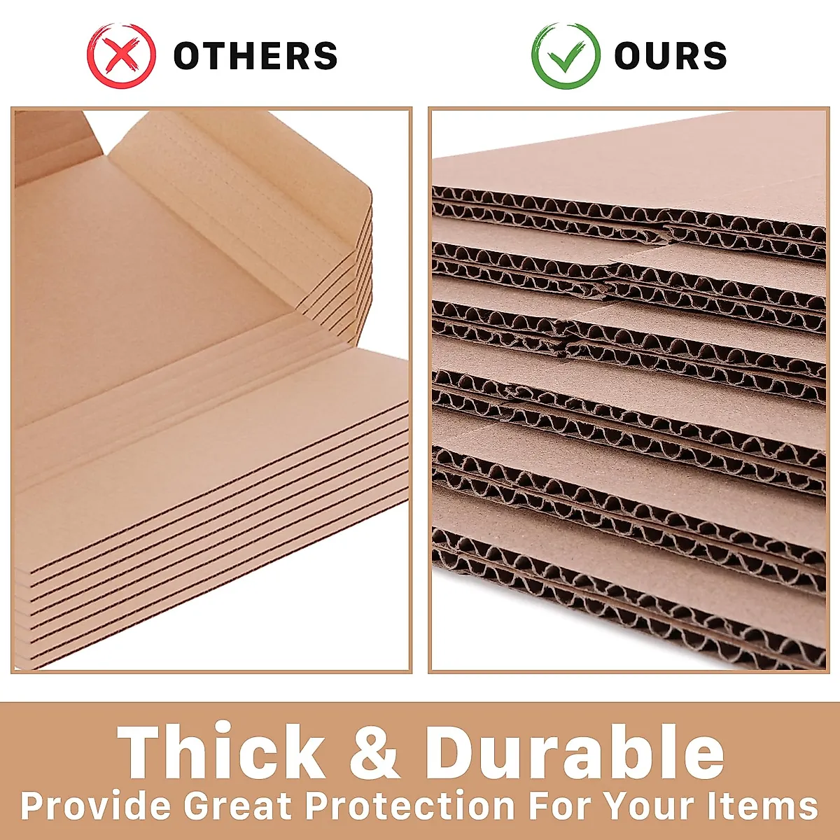 JEFHOMKIT 25 Pack Shipping Boxes 6x6x6 Inch,Small Shipping Boxes,Small Corrugated Cardboard Boxes,Cube Kraft Mailing Box,Kraft Corrugated Small Cardboard Boxes for Mailing Packing Small Business,Brown