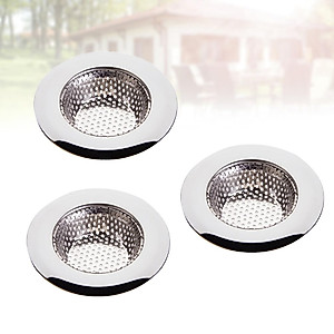 3Pcs Kitchen Sink Drain Strainer,Sink Filter Strainer,Stainless Steel Bathtub Plug,Sink Strainer mesh Drain Strainer,Plug Bathtub Stopper for Kitchen Bathroom