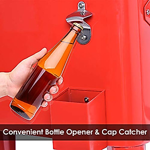 Safstar 80 Quart Rolling Cooler, Ice Chest Cart with Wheels and Bottle Opener, Portable Beverage Cooler Cart Tub for Outdoor Patio Deck Party