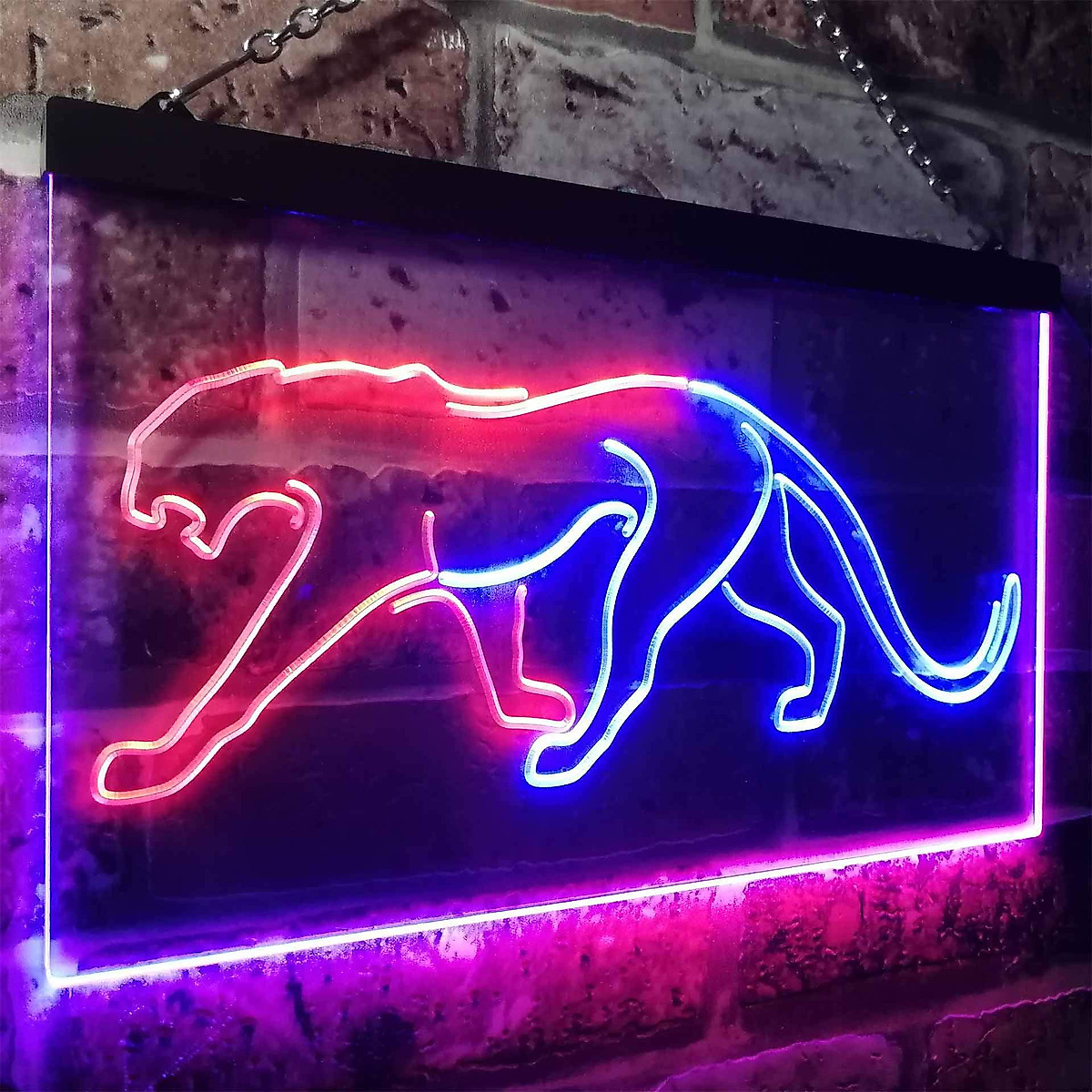 ADVPRO Panthers Animals Home Décor Dual Color LED Neon Sign Red & Blue 24" x 16" st6s64-i3332-rb