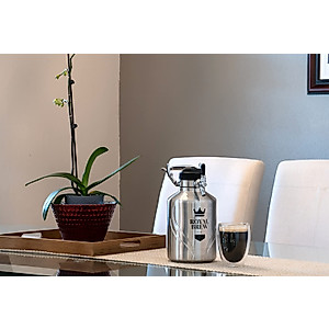 The Original Royal Brew Nitro Cold Brew Coffee Maker - Gift for Coffee Lovers - Coffee Shop Quality Nitro Coffee at Home - 64 oz Home Keg Growler, Nitrogen Gas System Coffee Dispenser Kit